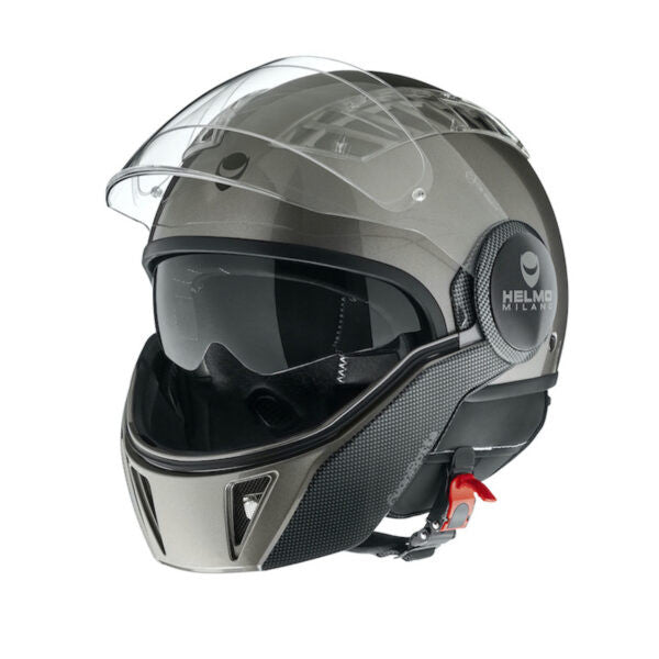 Fuorirotta Metallic Grey Casco Jet Helmo Milano Helmo Milano Pe22 ...